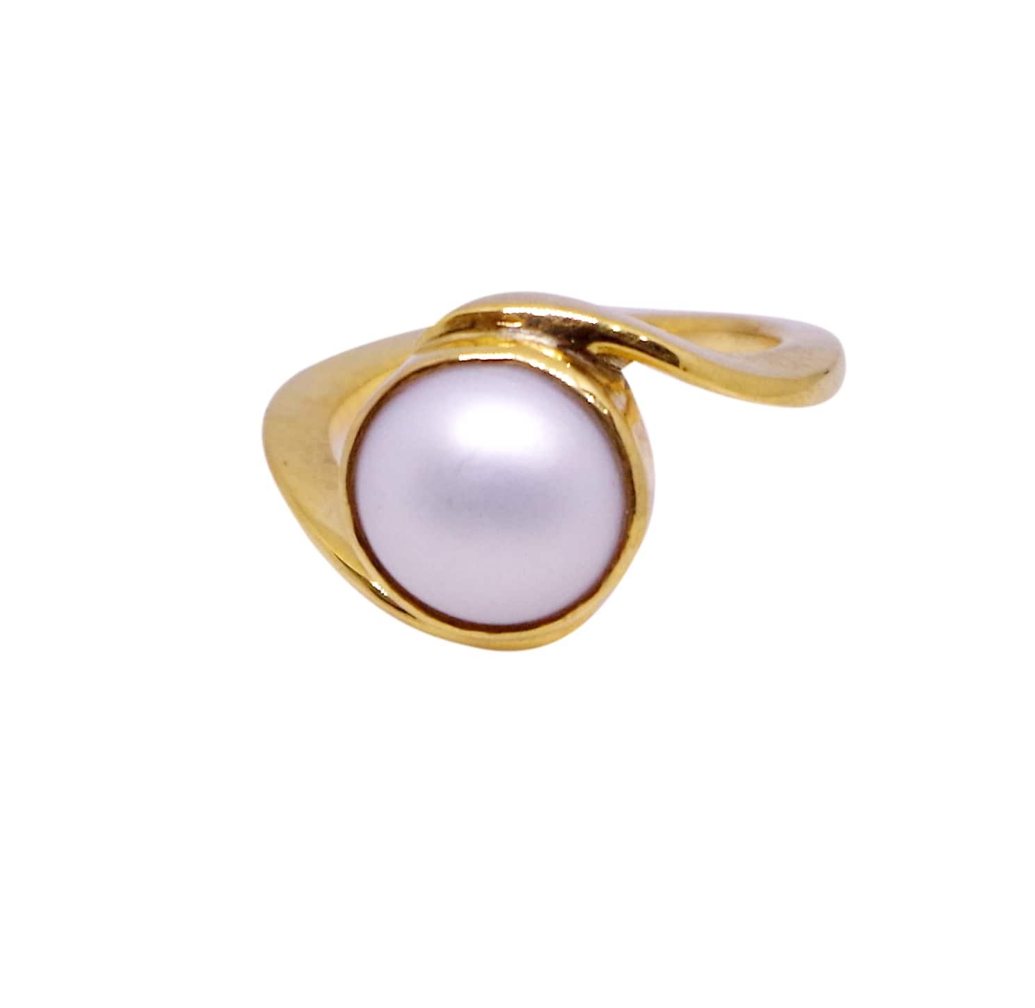 100% Natural Pearl Ring | Moti Ring At Affordable Price.