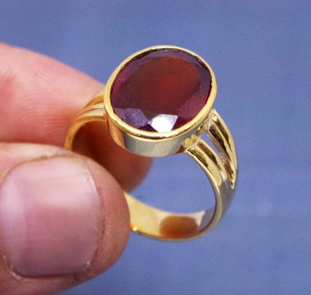Natural and Certified Gomed Ring | Hessonite Garnet Ring
