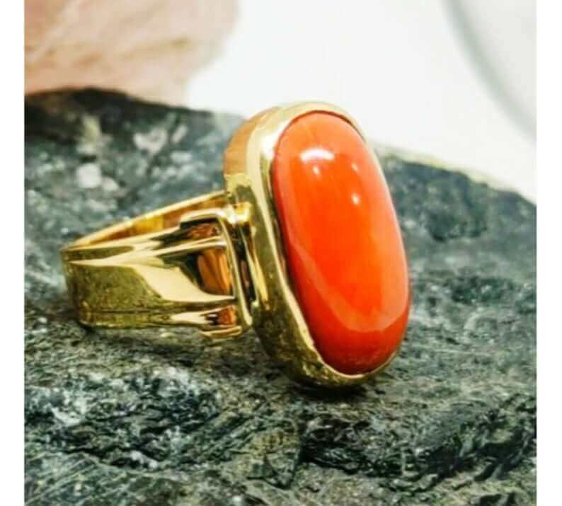 Natural Certified Coral Ring (Munga Ring) 3.80 to 8.30 Carat with ...