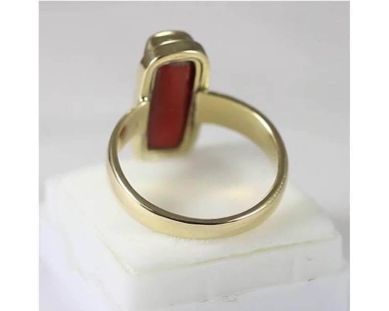 Natural Certified Coral(Moonga) Ring - Shraddhashreegems