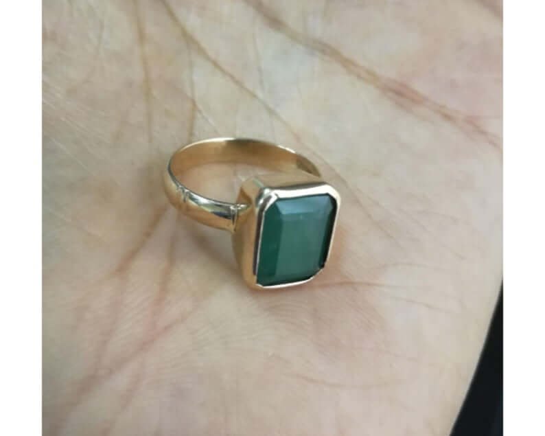 100% Natural And Certified Emerald (Panna) Ring