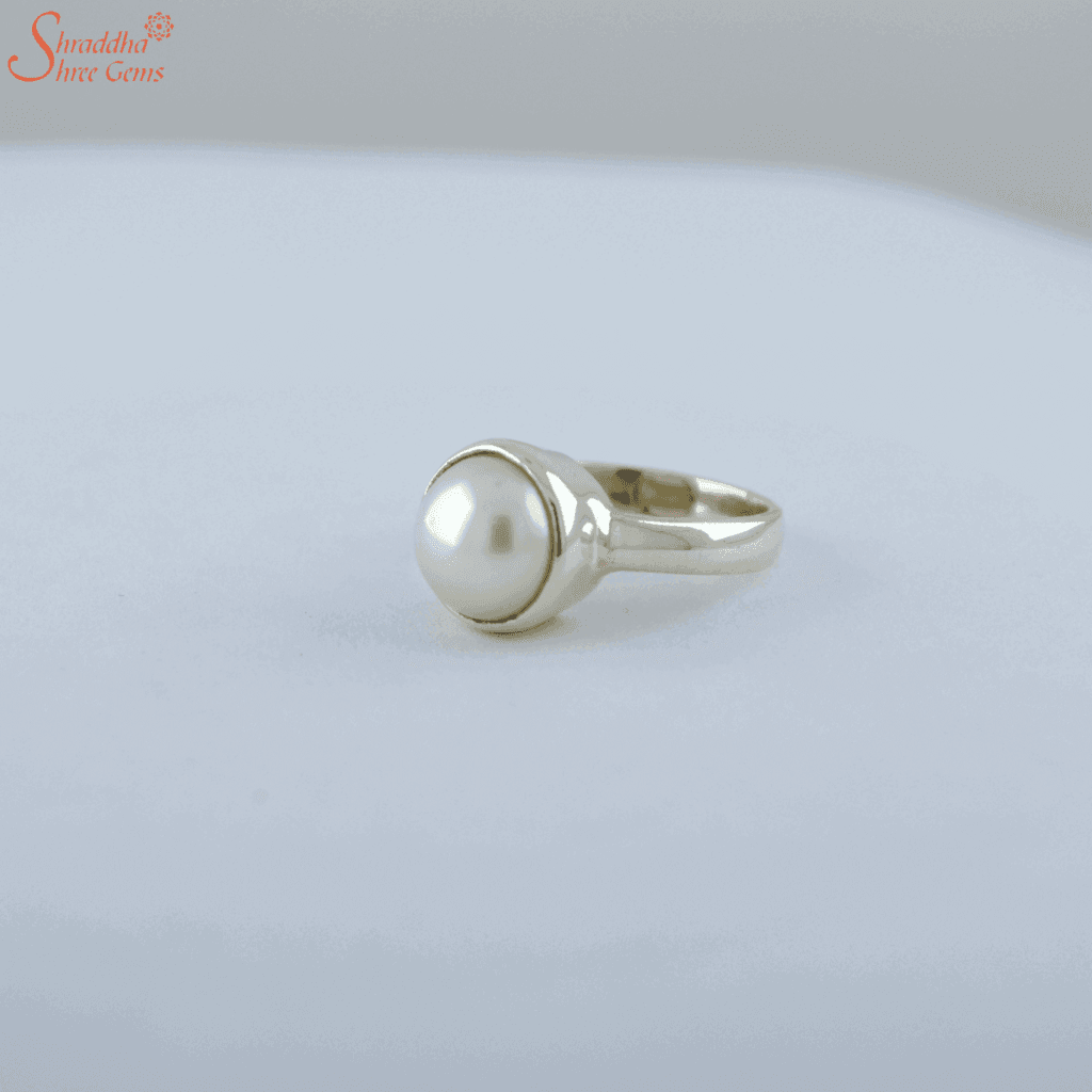 Natural And Certified Pearl (Moti) Ring In Sterling Silver | Silver ...