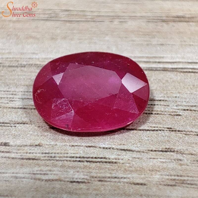 Natural Burma Ruby Gemstone, Burmese Manik Stone - Shraddha Shree Gems