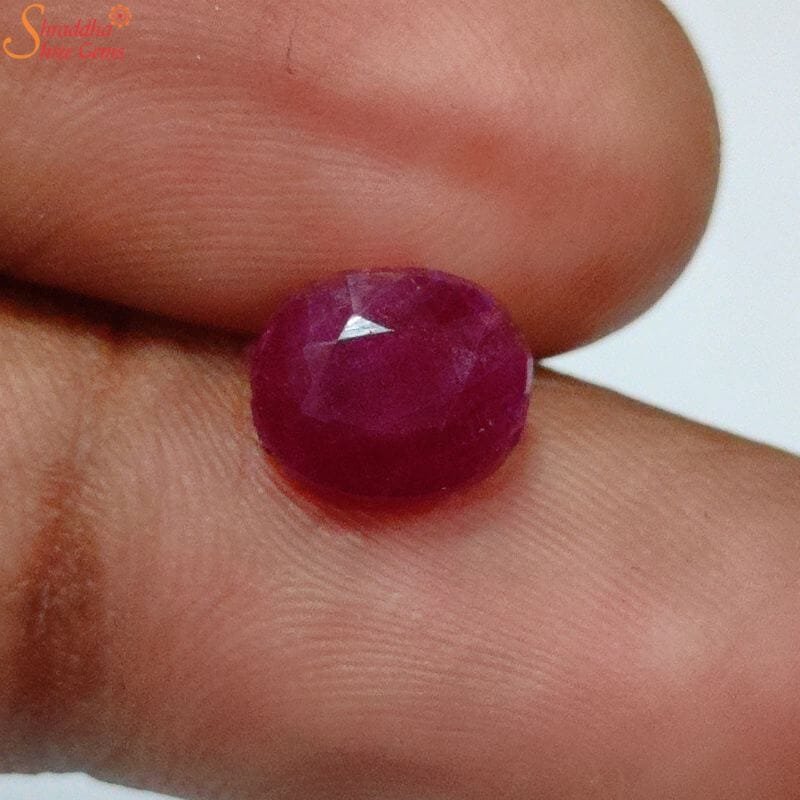 Natural Burma Ruby Gemstone, Burmese Manik Stone - Shraddha Shree Gems