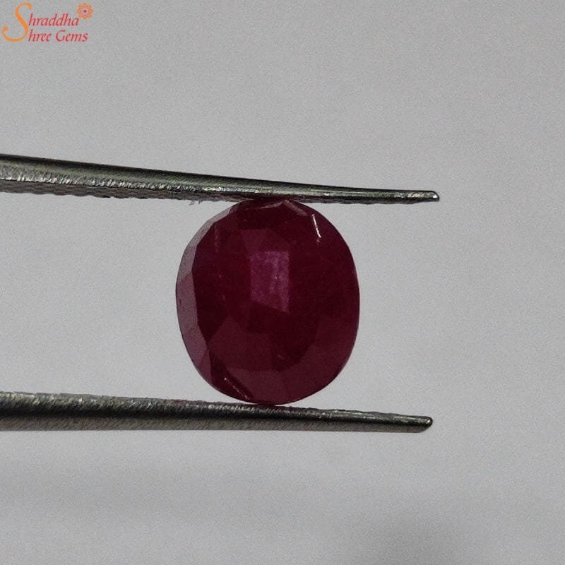Natural Burma Ruby Gemstone, Burmese Manik Stone - Shraddha Shree Gems