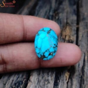 Certified Arizona Turquoise Stone, Firoza Gemstone - Shraddha Shree Gems