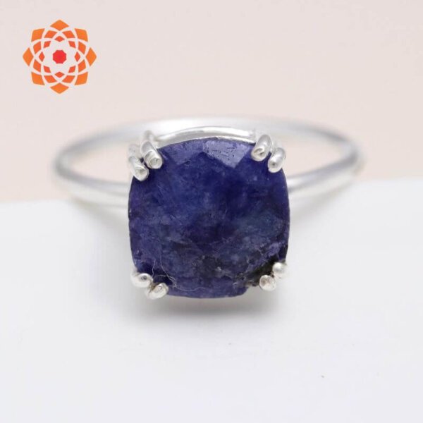 Natural Blue Sapphire Men Ring, Neelam Stone Ring - Shraddha Shree Gems