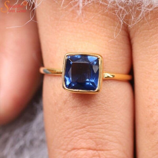 Blue Sapphire (Neelam) Gemstone Ring - Shraddha Shree Gems