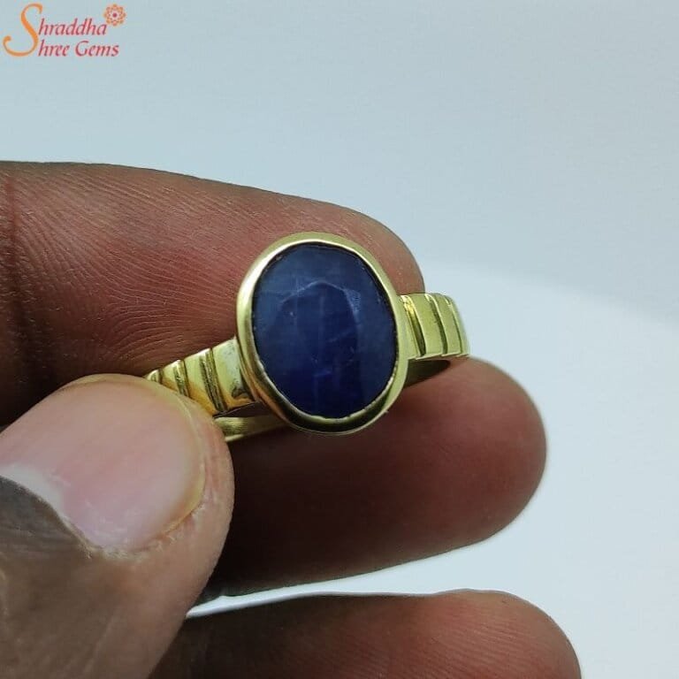 Natural And Certified Blue Sapphire Ring | Neelam Rings